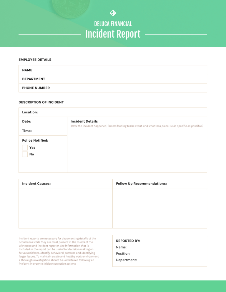 How To Write An Effective Incident Report [Examples + with Serious ...
