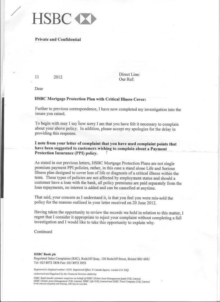 In Process Of Re-Claiming Mis-Sold Ppi Charges. Received with Ppi Claim Letter Template For ...