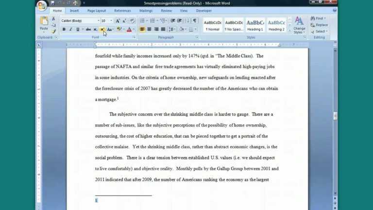 Inserting A Footnote In Word (Turabian Footnote-Bib. Style) pertaining ...