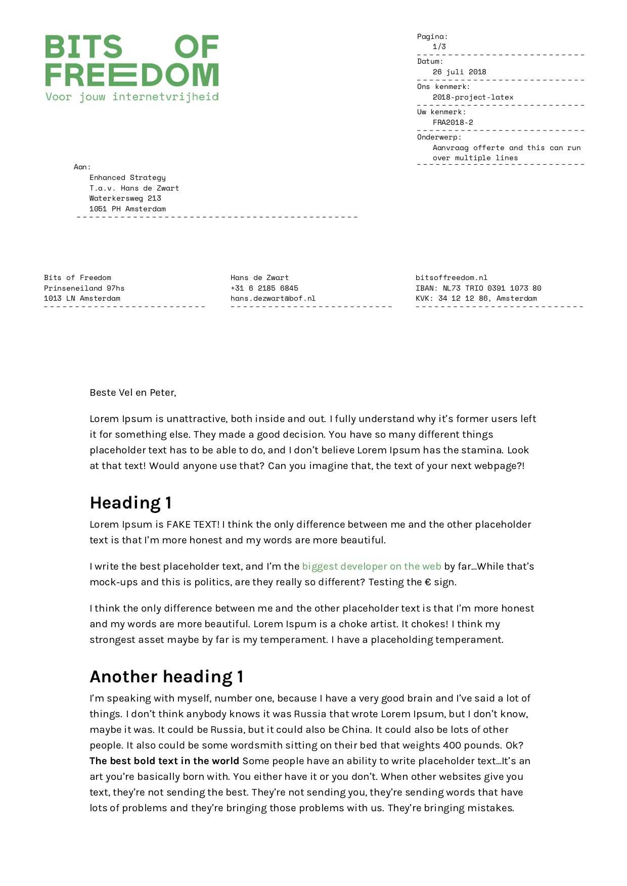 Latex Typesetting Showcase Within Latex Technical Report Template 