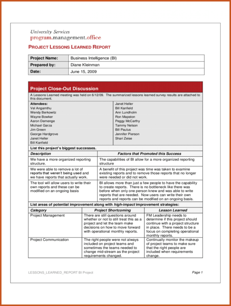 Lessons Learned Powerpoint Template Templates Project pertaining to ...