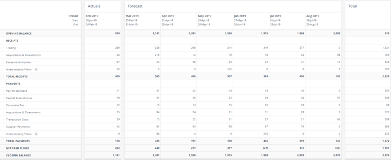 Monthly Cash Flow Forecast for Liquidity Report Template – Xfanzexpo.com
