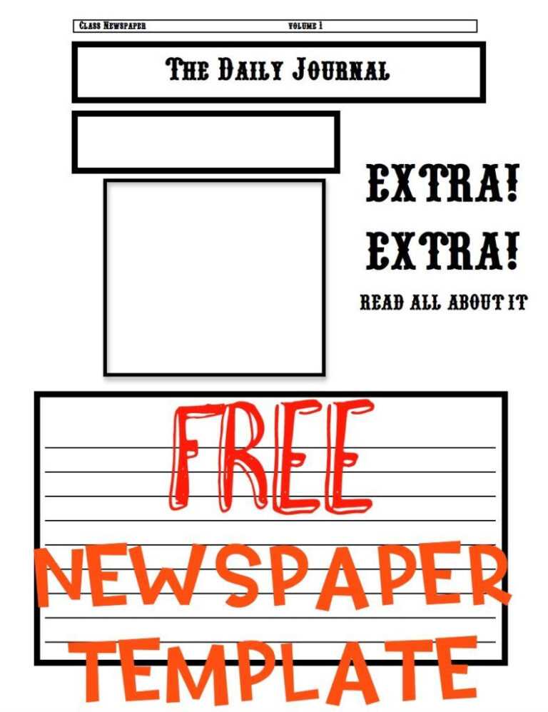 Newspaper Template | Classroom Corner | Newspaper Article inside News ...