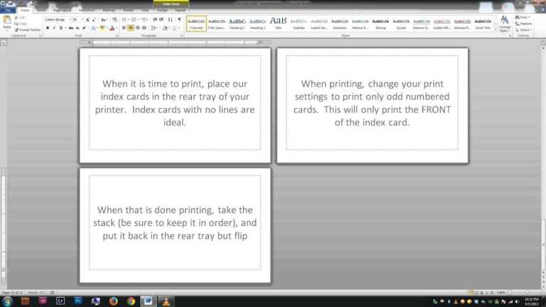 Word Cue Card Template – Xfanzexpo.com