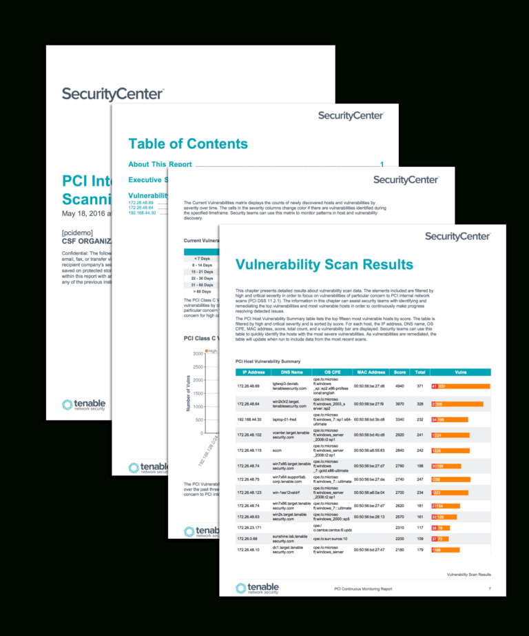 Pci Internal Vulnerability Scanning Report – Sc Report in Nessus Report ...