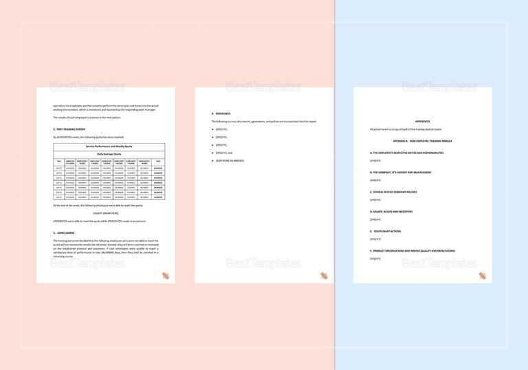 Post Training Report Template with After Training Report Template ...