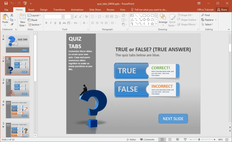 Powerpoint Multiple Choice Quiz Template Free Download inside ...