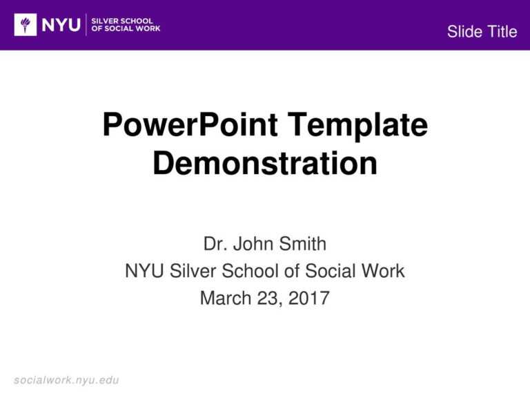 Powerpoint Template Demonstration – Ppt Download with regard to Nyu ...