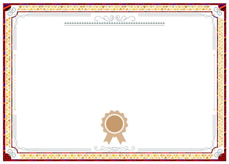 Red Background Shading Pattern Border Certificate Design With Regard To