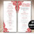 Red Wedding Program Template, Instant Download Microsoft with Free ...