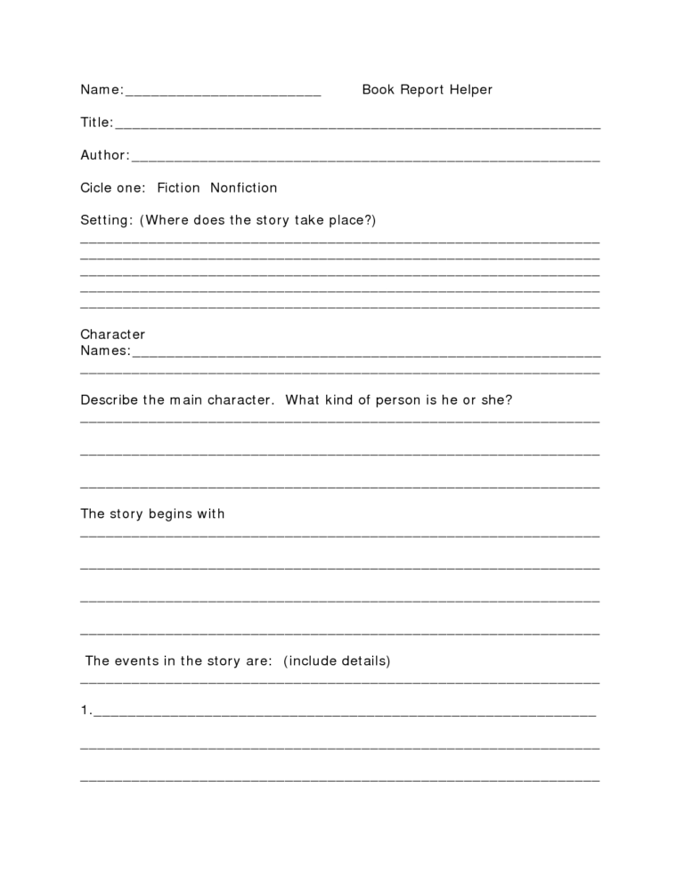 School Book Report Template – Teplates For Every Day pertaining to High ...
