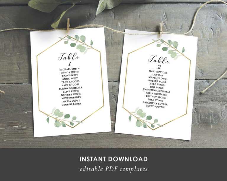 Seating Chart,greenery Wedding Seating Chart Template within Michaels ...