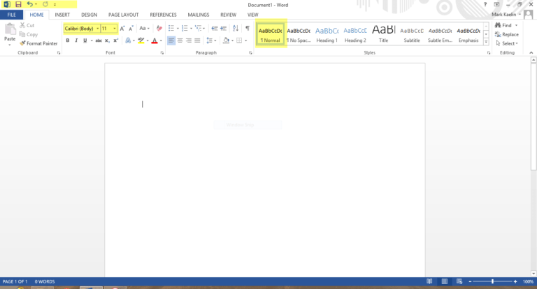 The First Nine Things I Do To Default Settings In Word 2013 inside ...