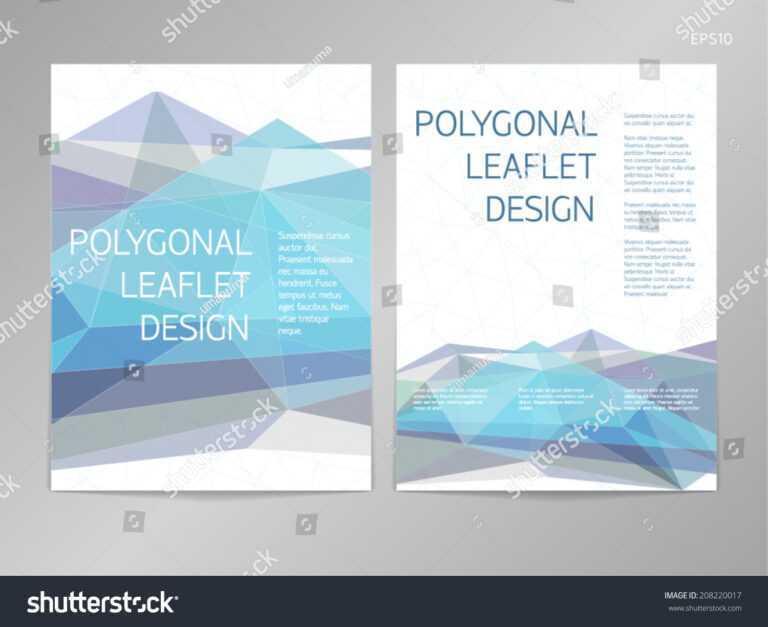 Threecolumn Doublesided Vector Leaflet Brochure Cover Stock in One ...