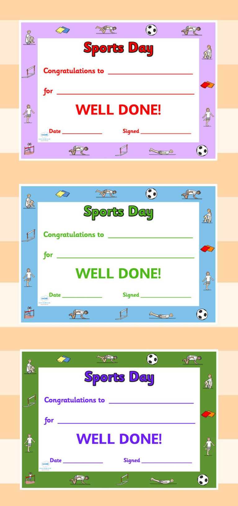 Twinkl Resources >> Editable Sports Day Award Certificates in Sports ...