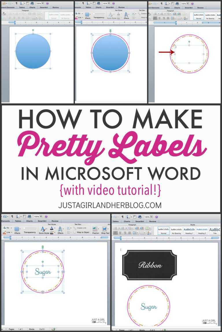 Video: How To Make Pretty Labels In Microsoft Word | Crafty with regard ...