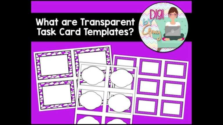 What Are Transparent Task Card Templates? with Task Card Template ...